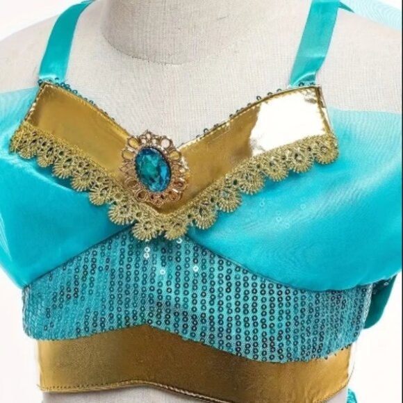 Costumes | Princess Jasmine Blue Outfit Girls Halloween Costume | Poshmark